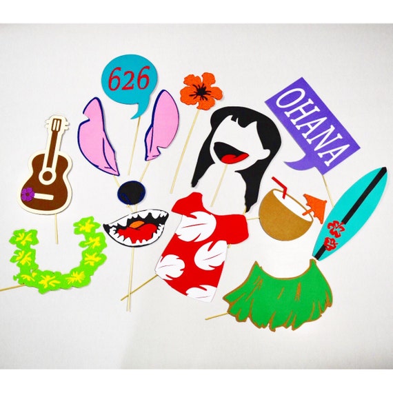 Lilo and Stitch party props photobooth stitch 15 pc