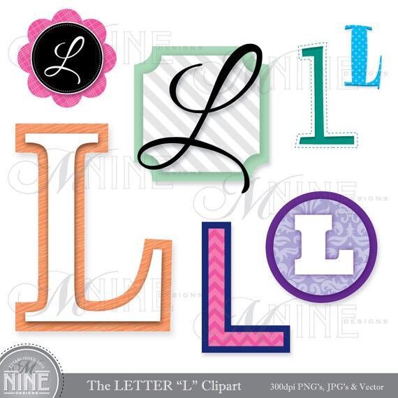 LETTERS CLIPART Letter L Clip Art Graphics Vector