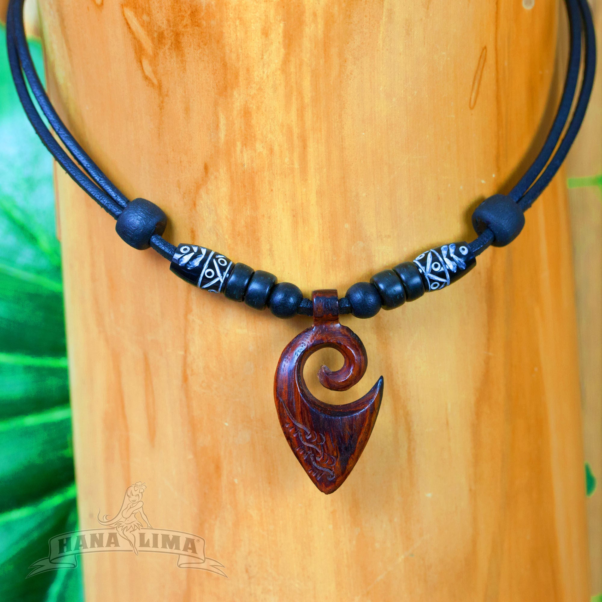Surfer necklace Surf jewelry Leather necklace Surfer style