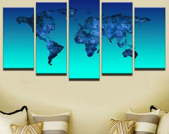 World map wall decor | Etsy