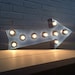 Metal arrow light up wall decor industrial home decor sign