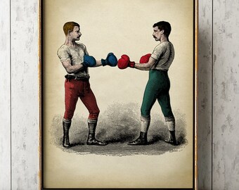 Boxing wall art | Etsy