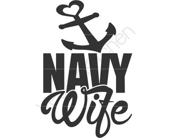 Navy wife svg | Etsy