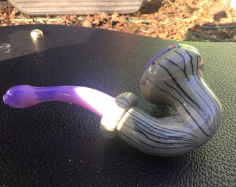 Purple glass pipe | Etsy