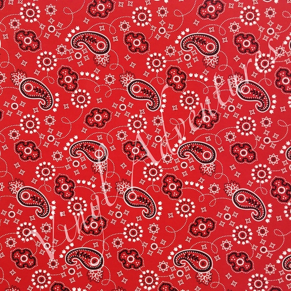 Bandana Pattern Vinyl Red Bandana Patterned Vinyl