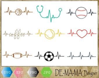 Heartbeat svg | Etsy