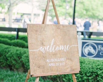 Welcome sign easel | Etsy