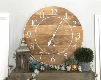 Rustic wall clock | Etsy