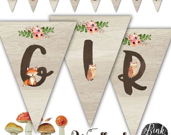 Woodland banner | Etsy
