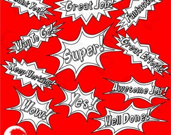 Superhero words | Etsy