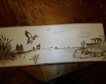 Duck wood burning | Etsy