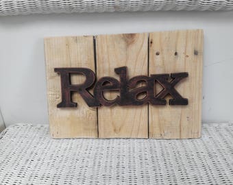 Relax sign | Etsy