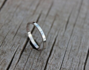Thin silver ring | Etsy