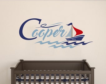 Boat wall decal | Etsy