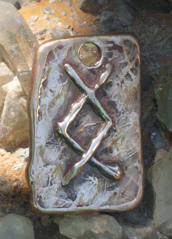 RUNES.Elder Futhark Bronze Rune of Fertility...INGWAS / ING
