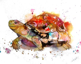 Tortoise painting | Etsy