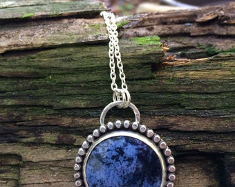 Blue stone pendant | Etsy