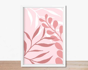 Blush pink wall art | Etsy