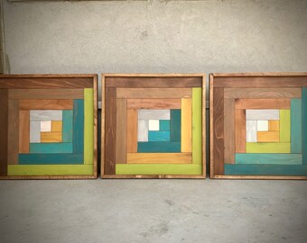 Wood quilt block | Etsy