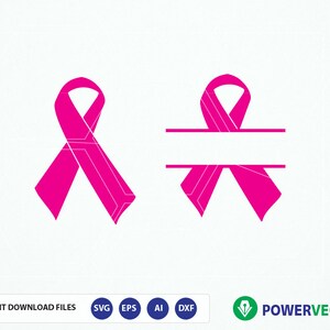 Pink ribbon svg | Etsy