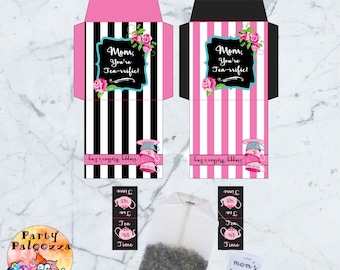 Printable tea bag | Etsy