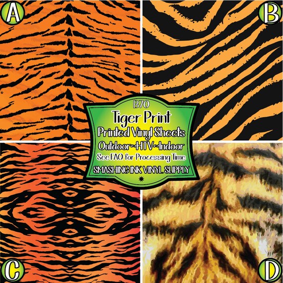 Tiger Stripes Print Vinyl/Printed Heat Transfer