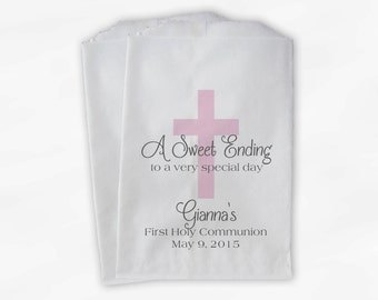 First Communion Favor Bags Baptism or Religious Party Custom