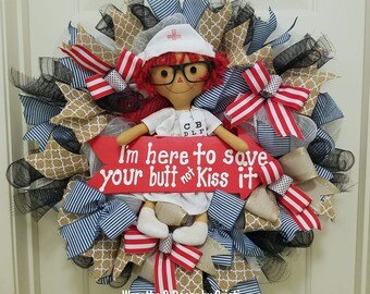 Nurses wreath | Etsy