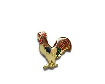 Rooster pin | Etsy