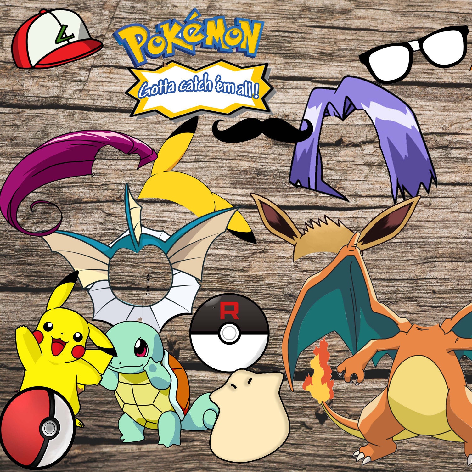 Pokemon Photo booth Props