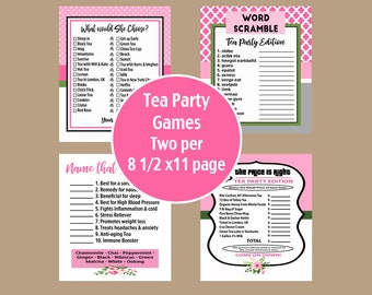 Tea party game | Etsy