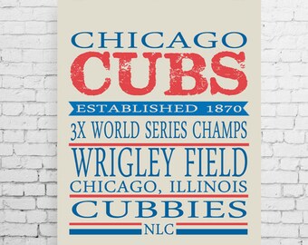 Cubs poster | Etsy