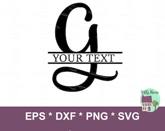 Split monogram g | Etsy