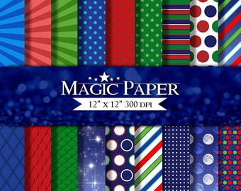 COMIC BOOK Superhero digital paper pack printable pattern