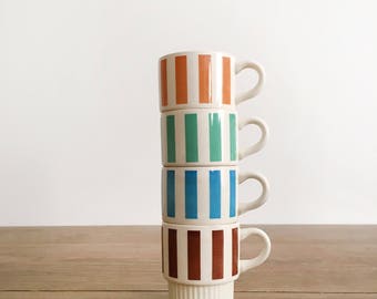 Striped coffee mug | Etsy