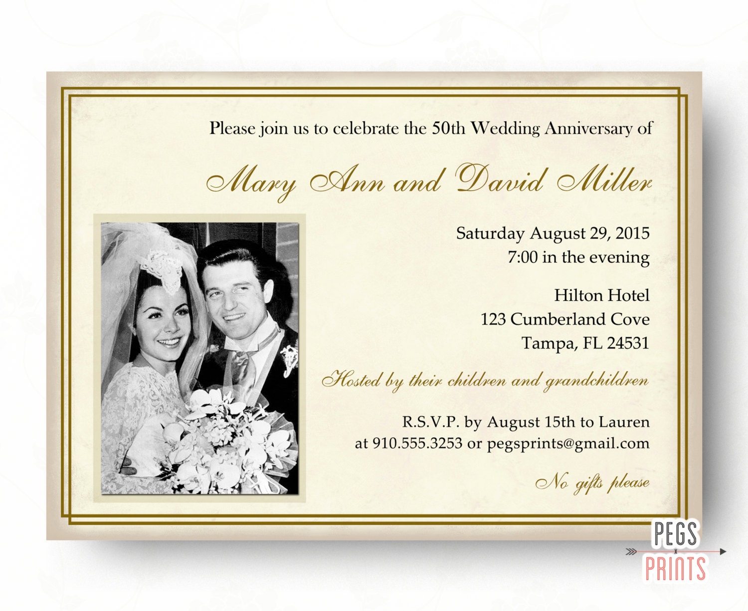 50th Wedding Invitations