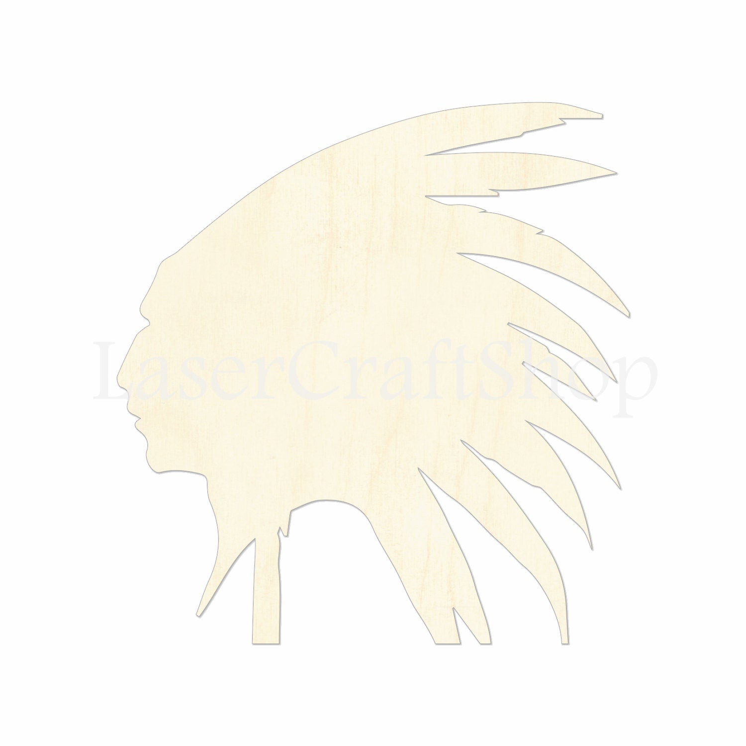 2 34 Indian Head Wooden Cutout Shape