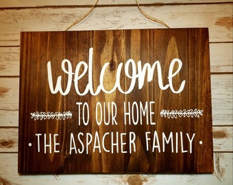 Custom welcome sign | Etsy