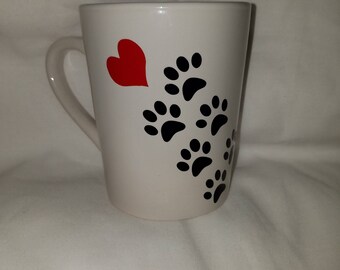 Paw print mug | Etsy