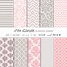 Damask Digital Paper baby pink grey damask taupe pink