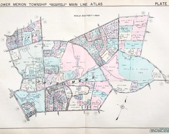 1891 Map of Lower Makefield Township Bucks County Pennsylvania