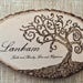 Personalized Family Tree Pyrography Plaque Wood Burning Art