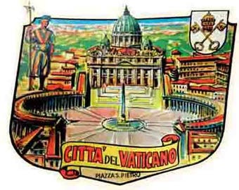 Rome Art Deco Poster Print Vintage Italy Vatican City A3 A2 A1