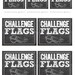 Football Challenge Flags Stickers Instant Download PDF Digital