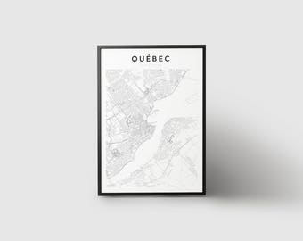 Quebec Map Print Choose your color