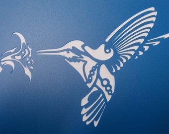 Hummingbird stencil | Etsy