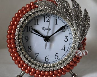 Rhinestone clock | Etsy