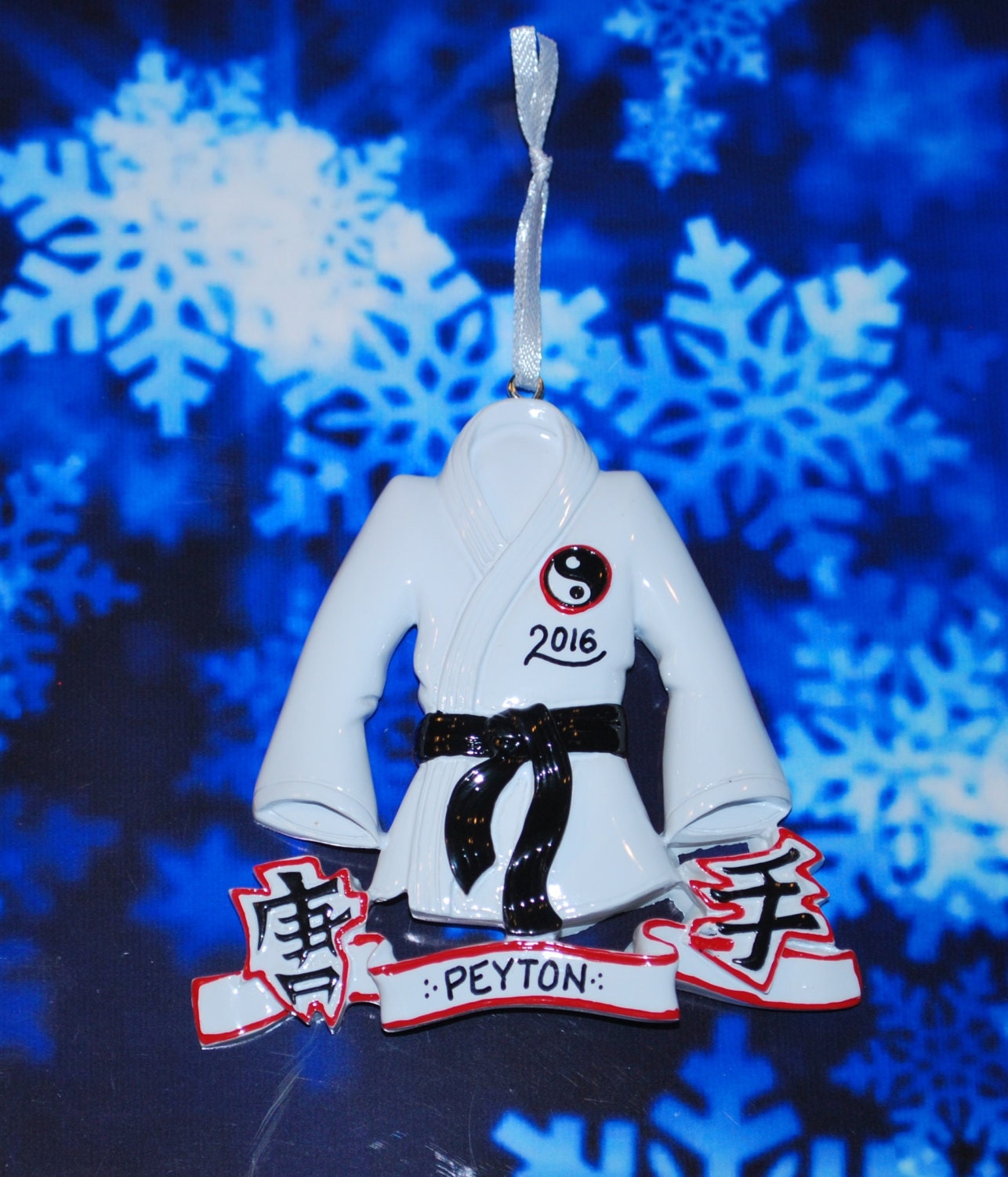 Personalized Karate Christmas Ornament