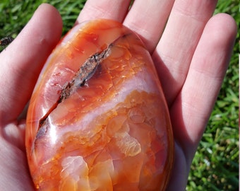 Red orange stone | Etsy