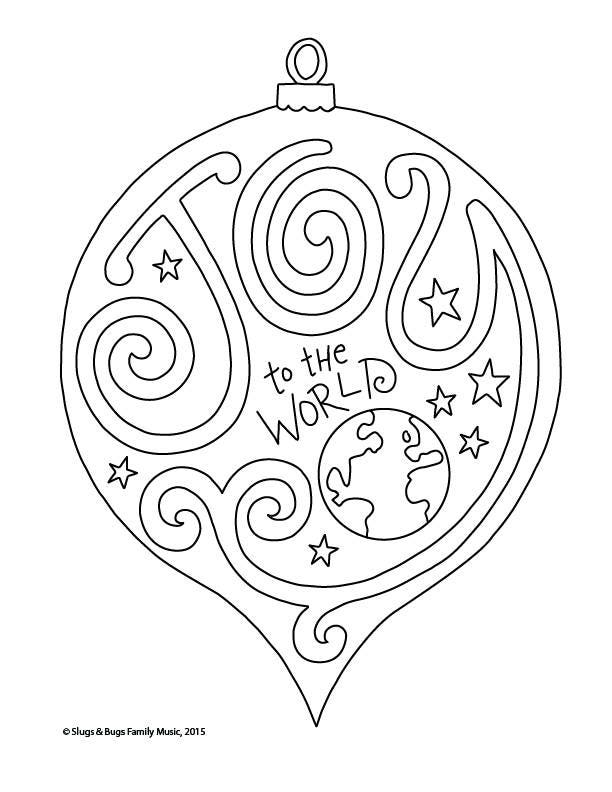 Joy to the World Christmas Coloring Page / Kids Holiday
